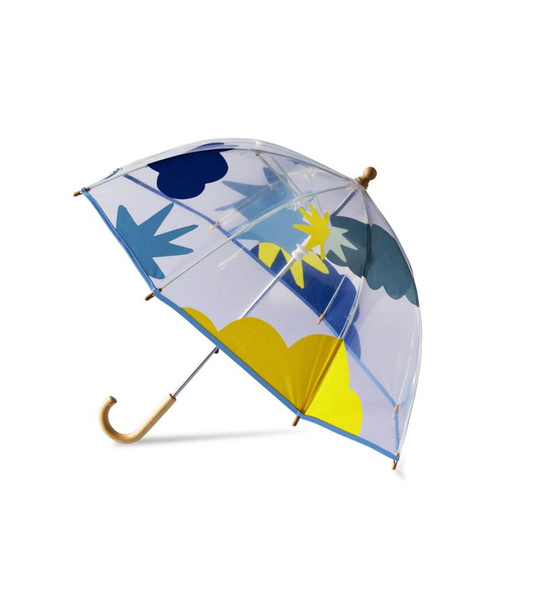 Parapluie enfant transparent, cloche nuage bleu - ANATOLE KIDS